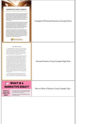 Narrative Writing Essay | PDF