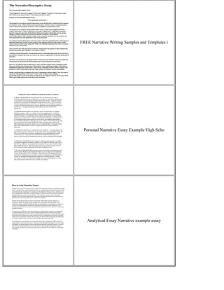 Narrative Writing Essay | PDF