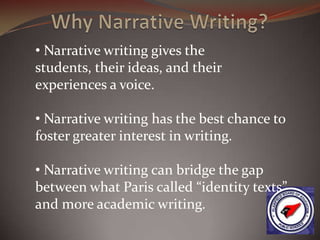 Narrative writing – unit plan | PPTX