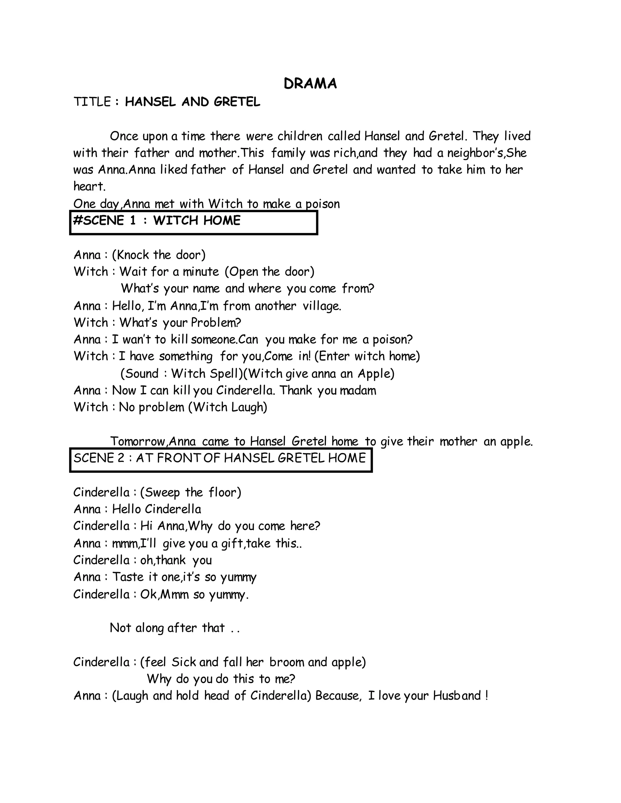 Naskah Drama Inggris | DOCX