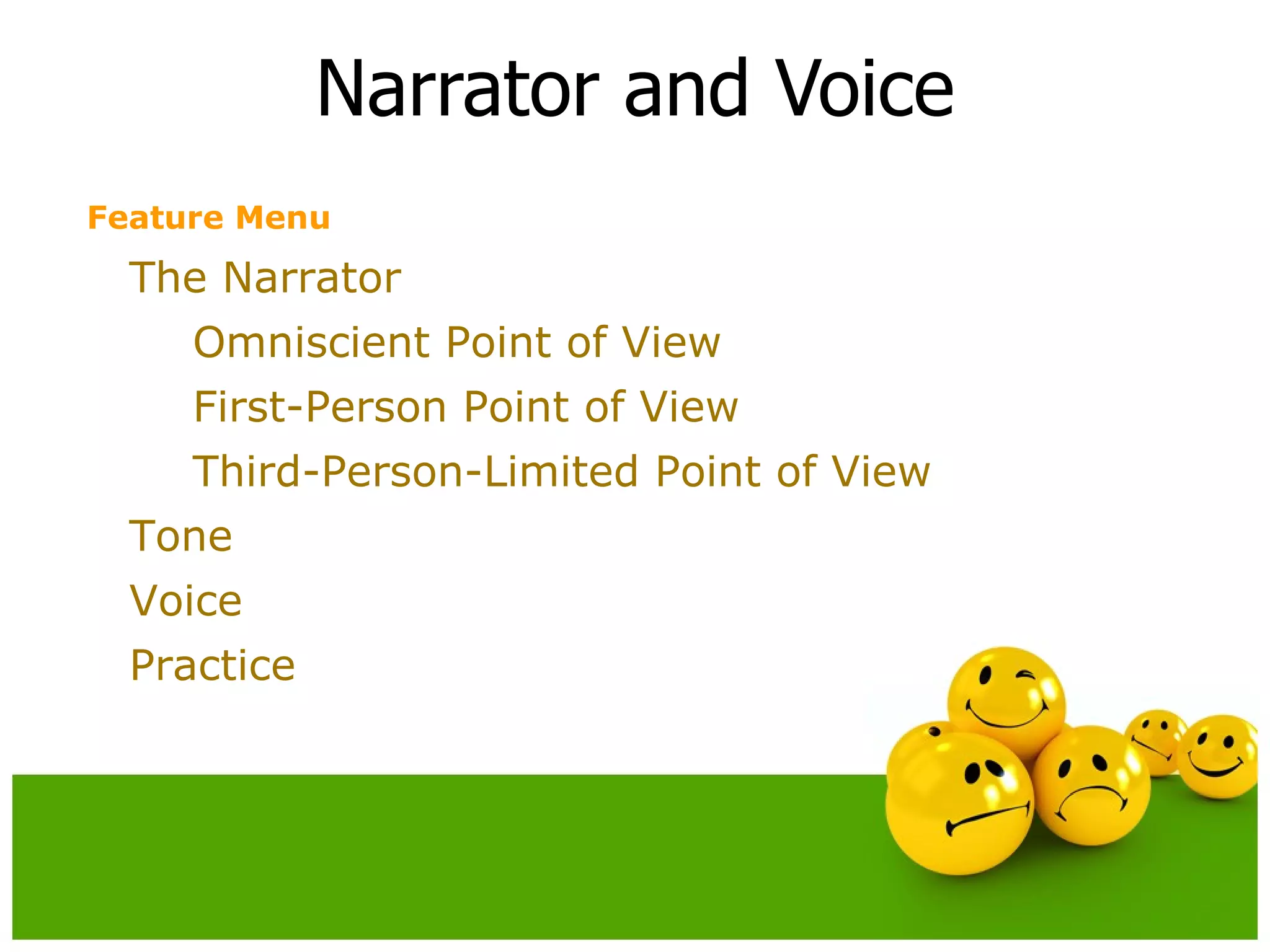 Narrator and voice | PPT