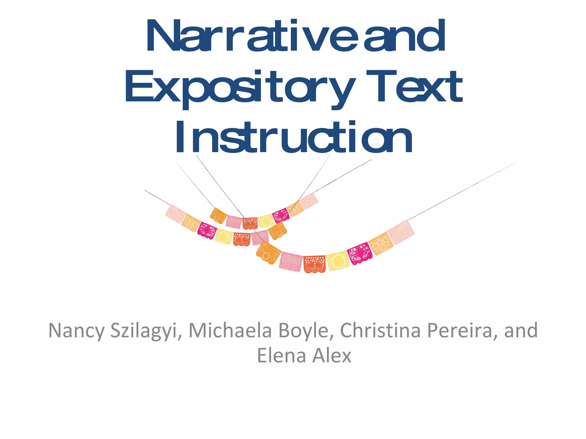 Narrative and Expository Text Instruction | PPT