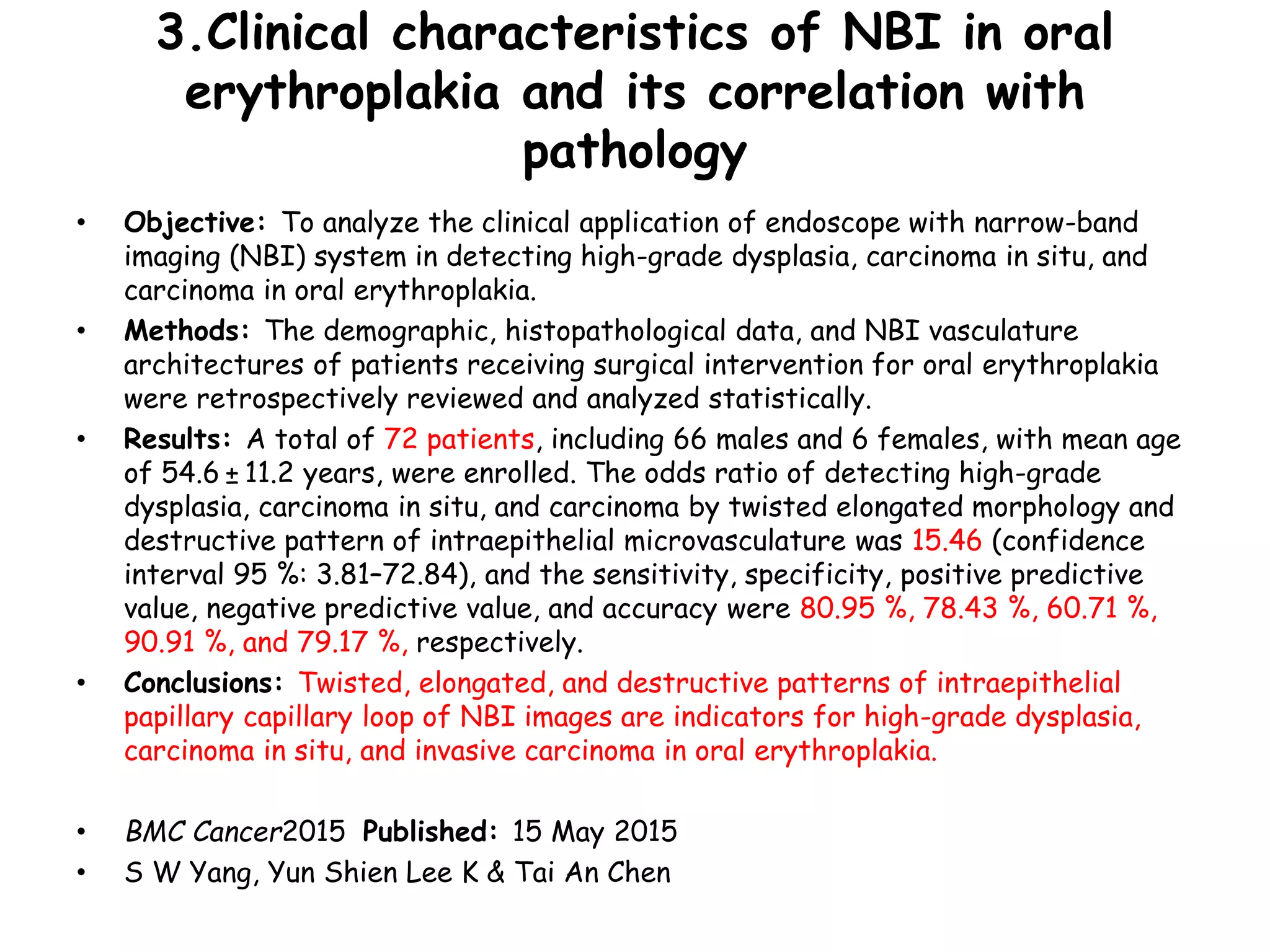 Narrow band imaging(nbi) in ent -Dr.Ashly Alexander | PPTX