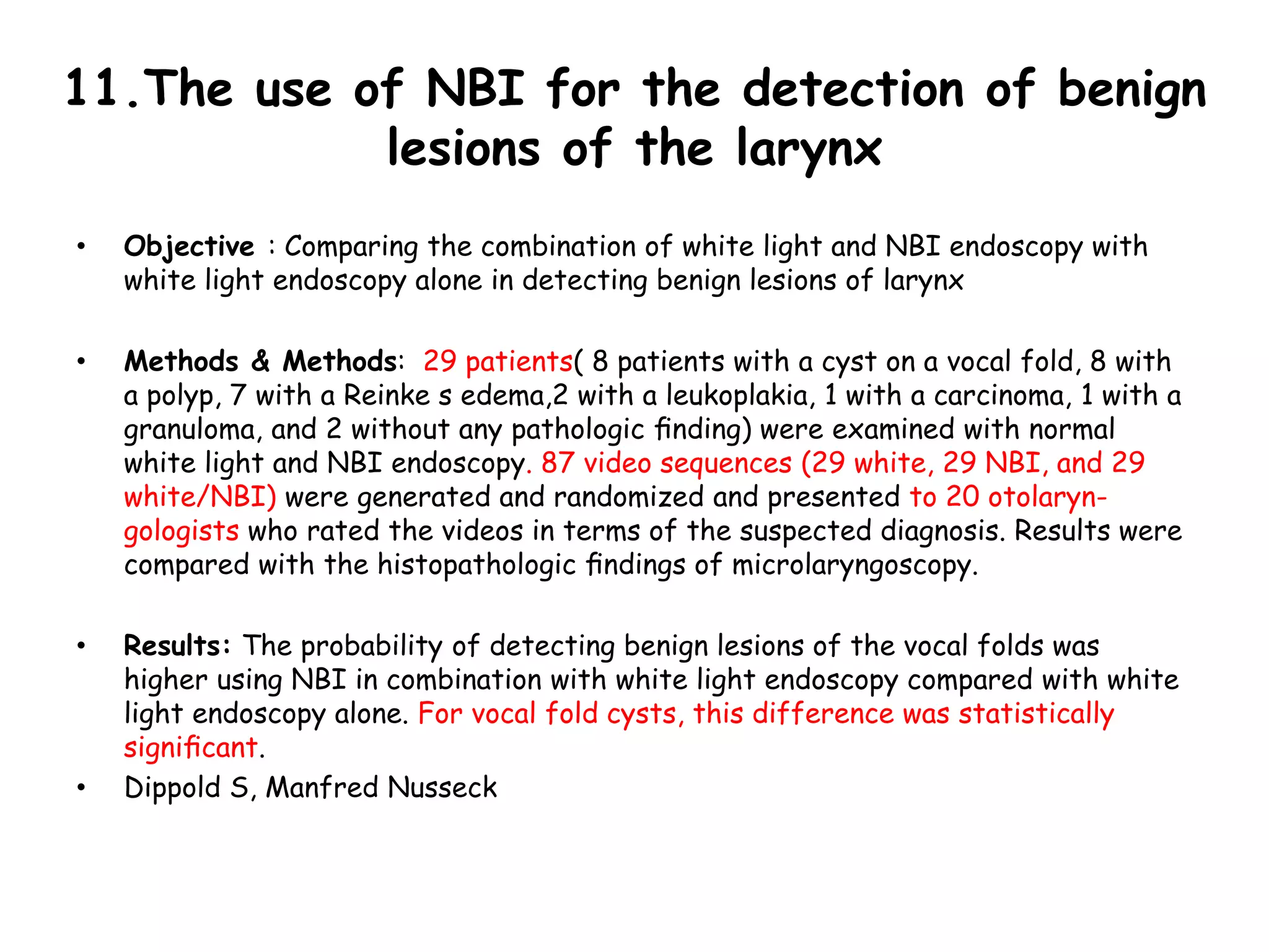 Narrow band imaging(nbi) in ent -Dr.Ashly Alexander | PPTX