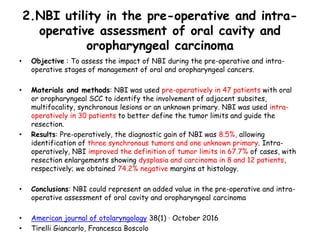 Narrow band imaging(nbi) in ent -Dr.Ashly Alexander | PPTX