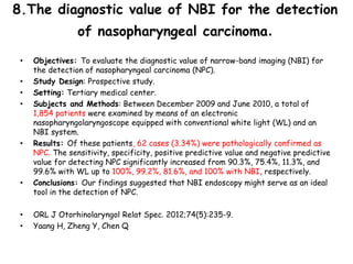 Narrow band imaging(nbi) in ent -Dr.Ashly Alexander | PPTX | Ear, Nose ...