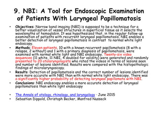 Narrow band imaging(nbi) in ent -Dr.Ashly Alexander | PPTX