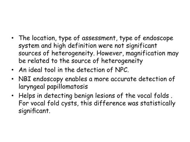 Narrow band imaging(nbi) in ent -Dr.Ashly Alexander | PPTX | Ear, Nose ...