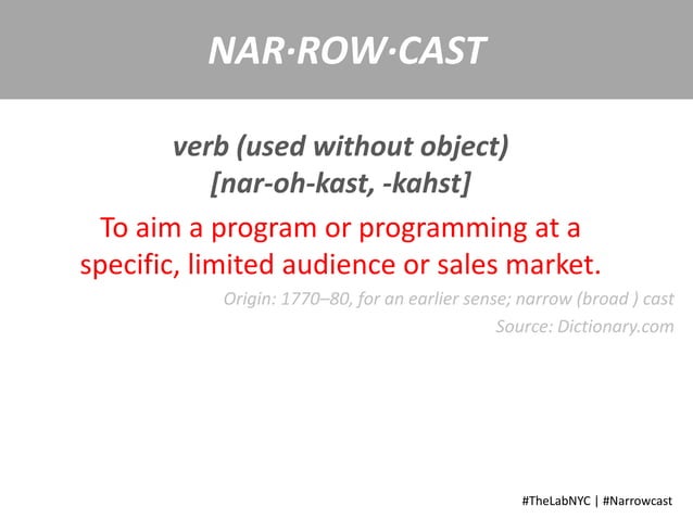 Narrowcasting | PPTX
