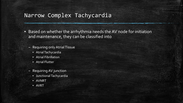 Approach to Narrow complex tachycardia | PPTX
