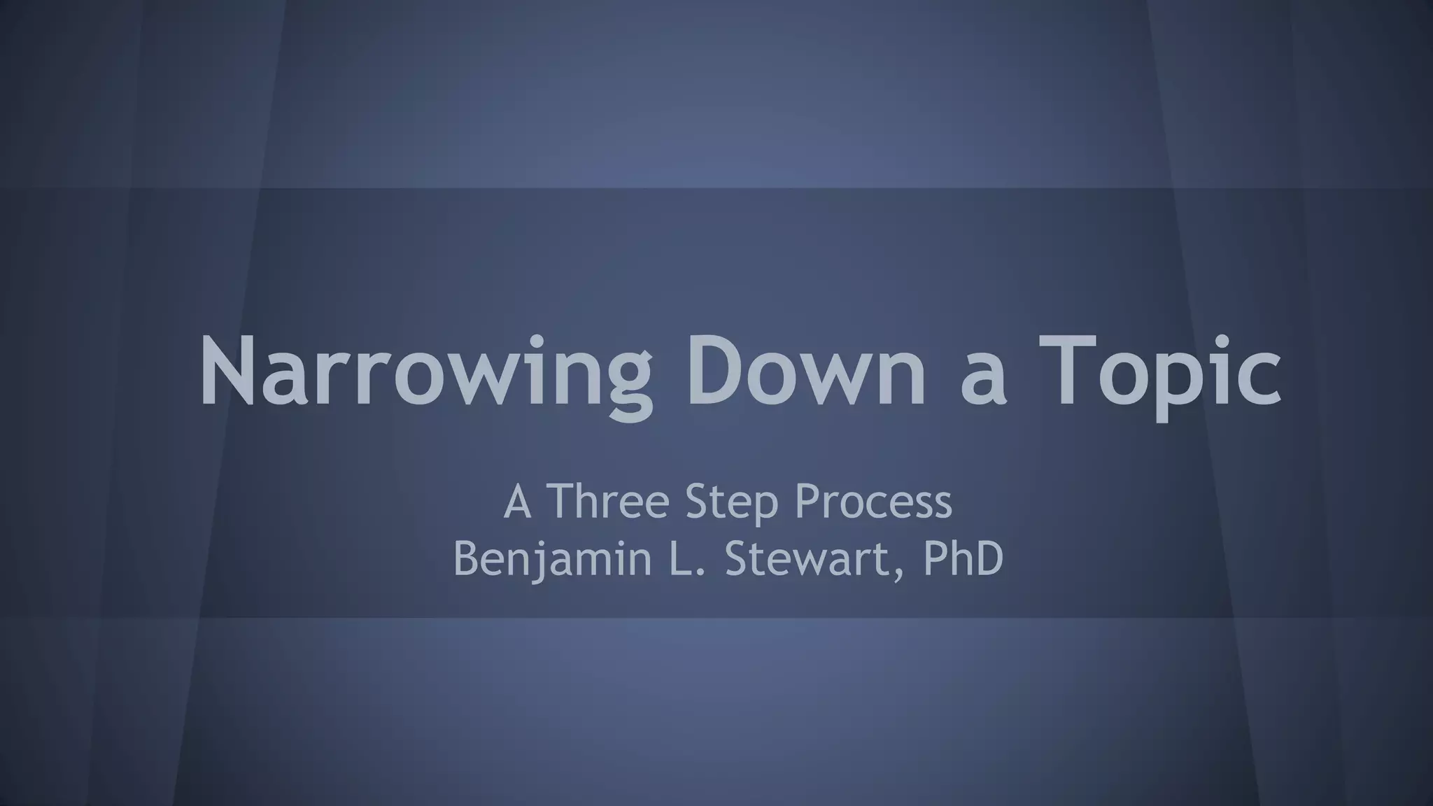 Narrowing Down a Research Topic | PPTX