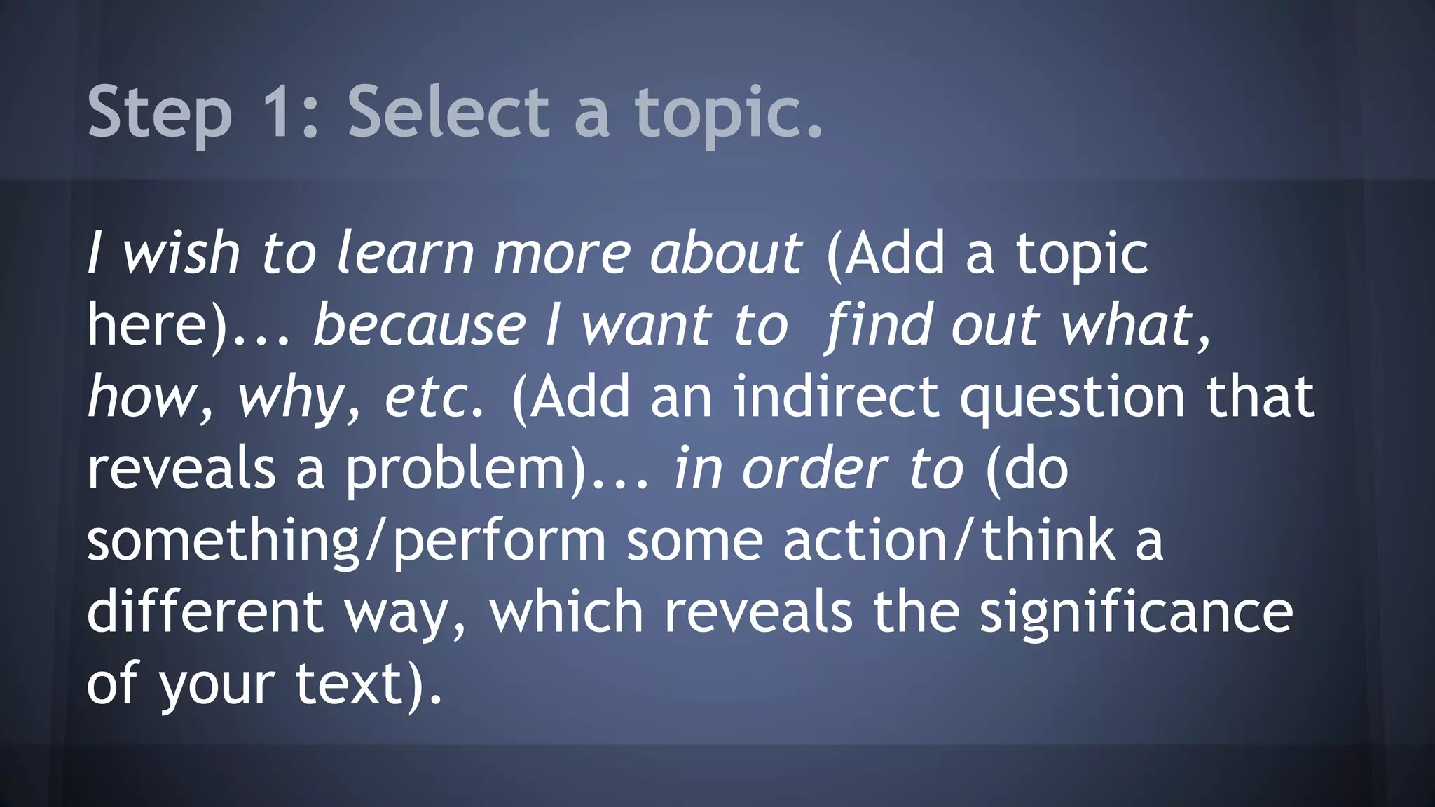 Narrowing Down a Research Topic | PPTX