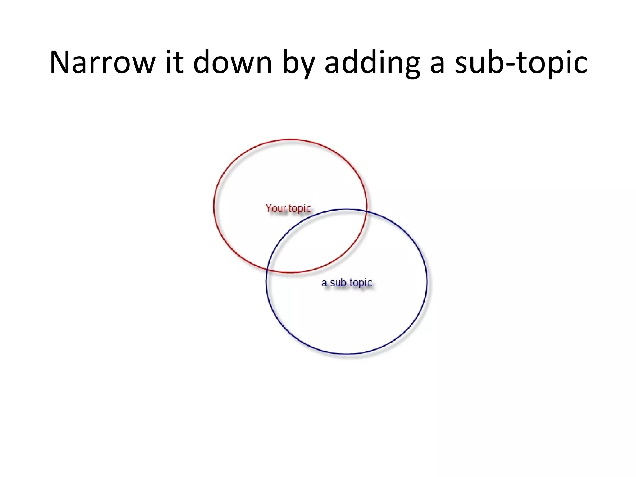 Narrowing your topic | PPT