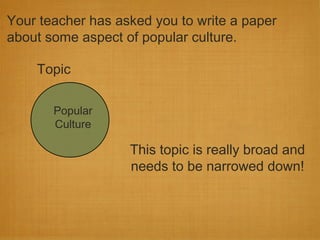 Narrowing your topic | PPT