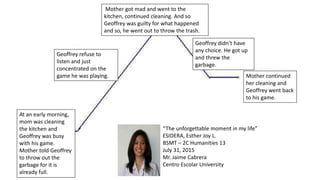 Narrative Example "The unforgettable moment in my life" | PPT