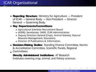 NATIONAL AGRICULTURAL RESEARCH SYSTEM PPT | PPTX