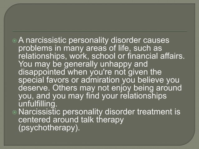 narcissistic personality disorder | PPTX | Mental Health | Diseases and Conditions