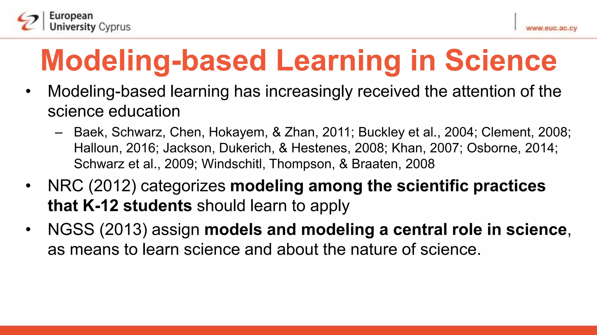 Modeling-based Learning in Pre-School Science: Affordances of Different ...
