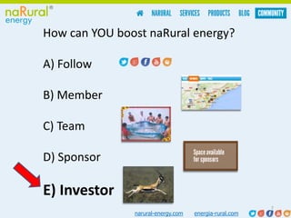 Invest in the Online Community of Renewable Energy for Rural Farmers. | PPT