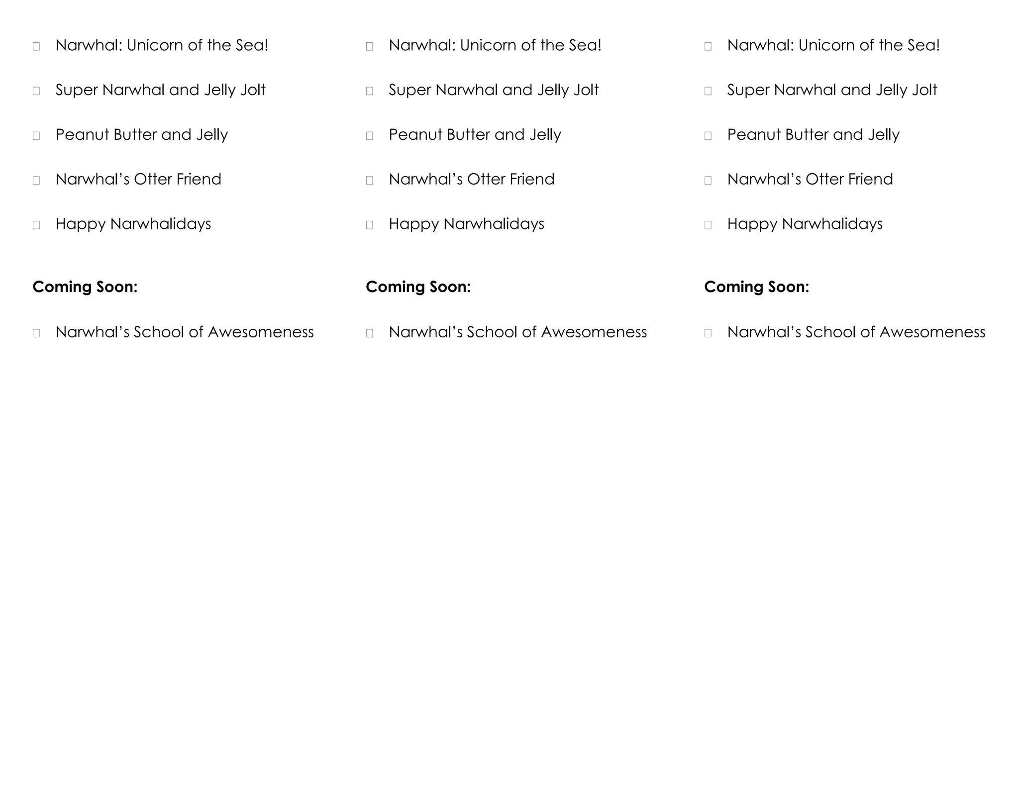 Narwhal & Jelly All Books | PDF