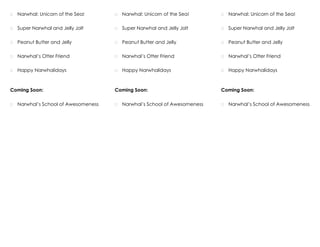 Narwhal & Jelly All Books | PDF