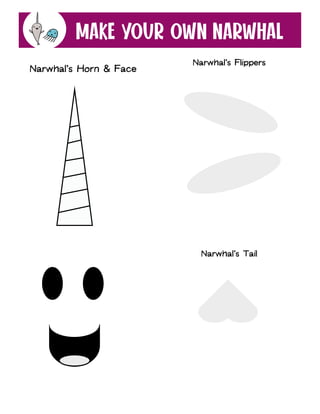 Narwhal & Jelly Craft Template | PDF