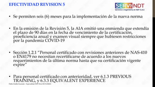 Nas 410 revision 5 cambios de la norma | PPTX