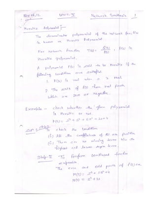 Network Synthesis | PDF