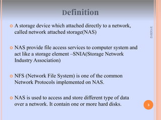Network Attached Storage (NAS) | PPTX