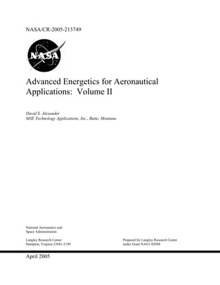 Nasa advanced energetics-for_aeronautical_applications_vol2 | PDF