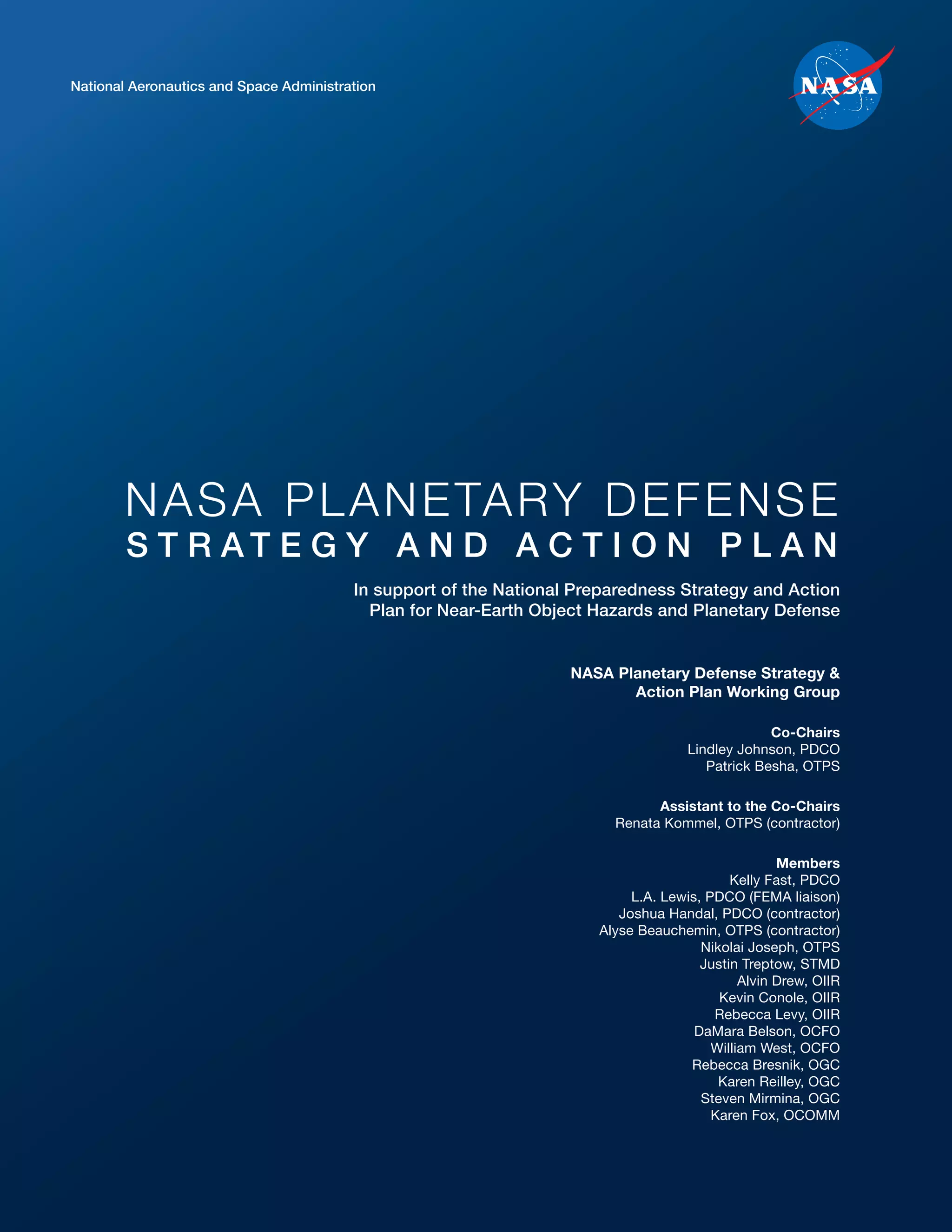 NASA Planetary Defense Strategy And Action Plan | PDF