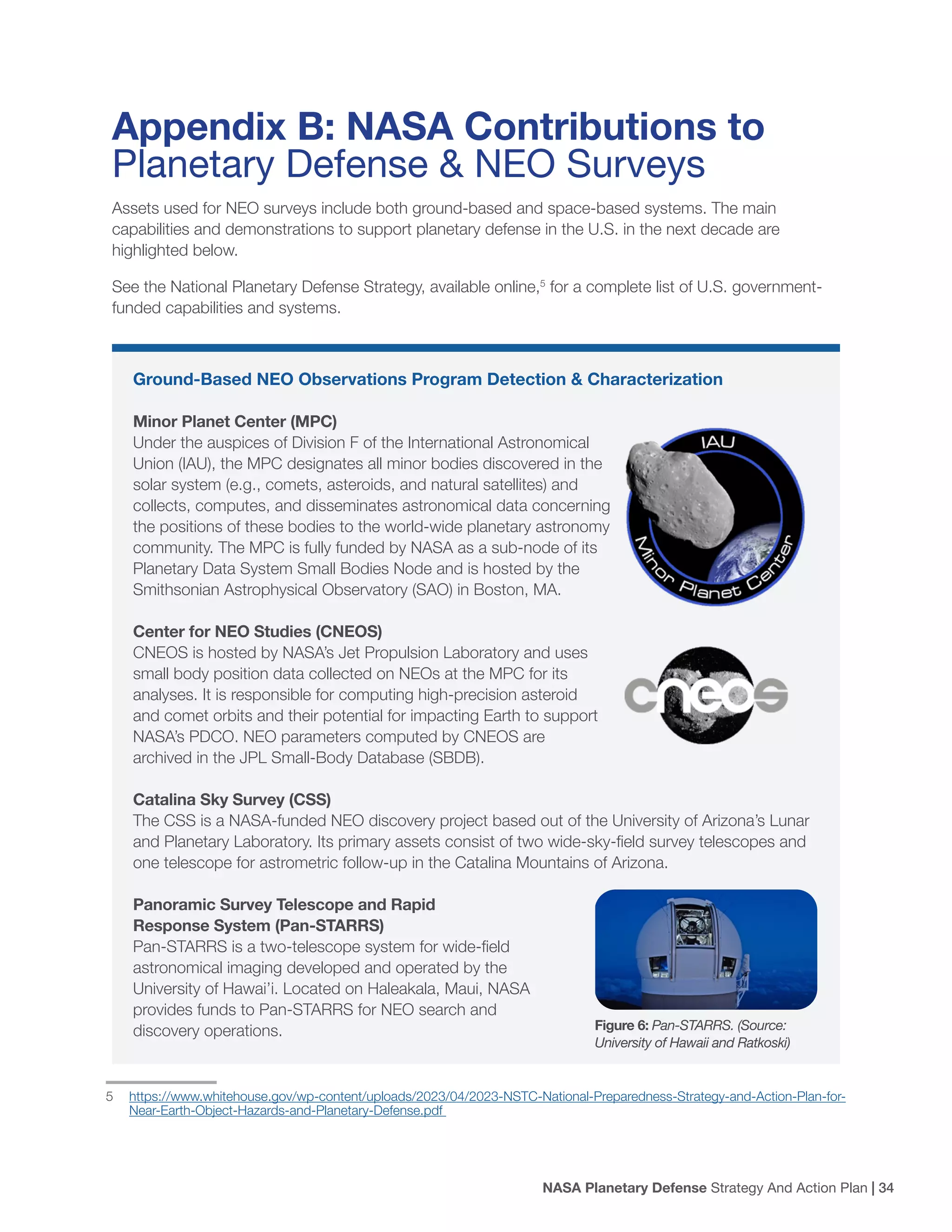NASA Planetary Defense Strategy And Action Plan | PDF