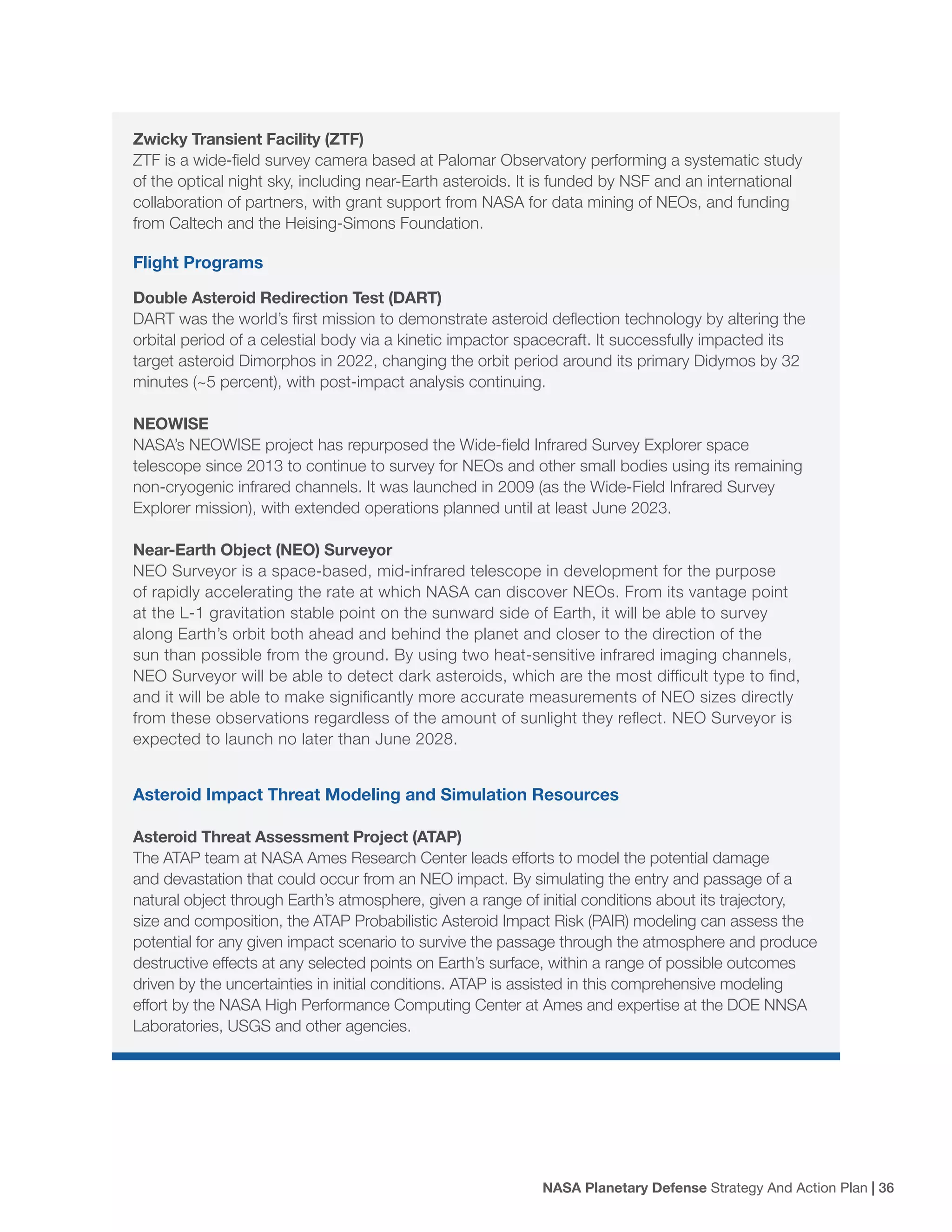 NASA Planetary Defense Strategy And Action Plan | PDF | Geography | Science