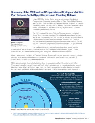 NASA Planetary Defense Strategy And Action Plan | PDF | Geography | Science