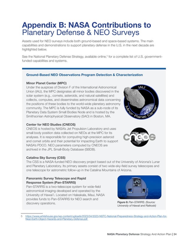 NASA Planetary Defense Strategy And Action Plan | PDF | Geography | Science
