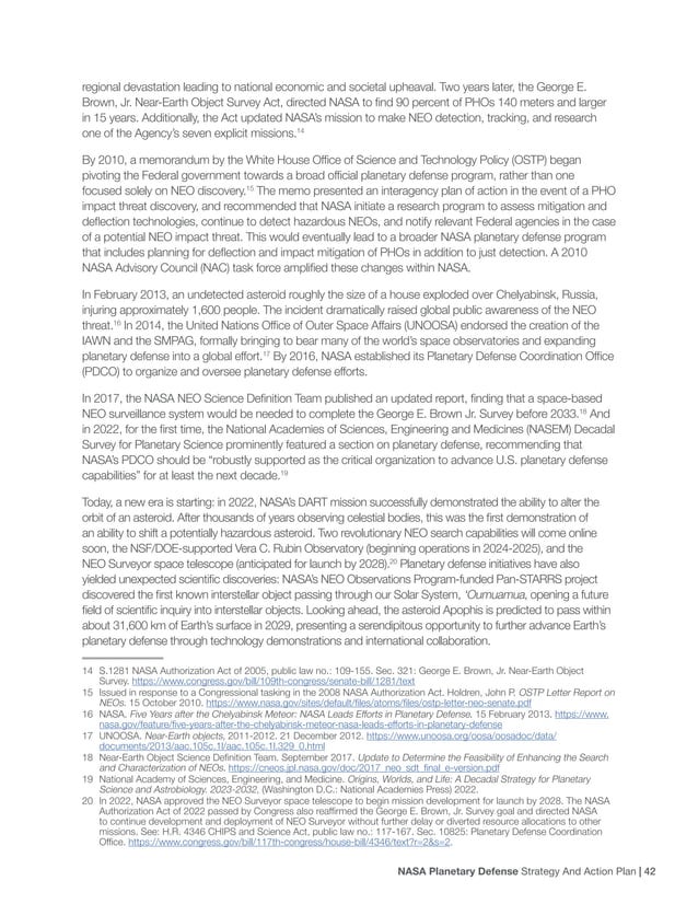 NASA Planetary Defense Strategy And Action Plan | PDF | Geography | Science