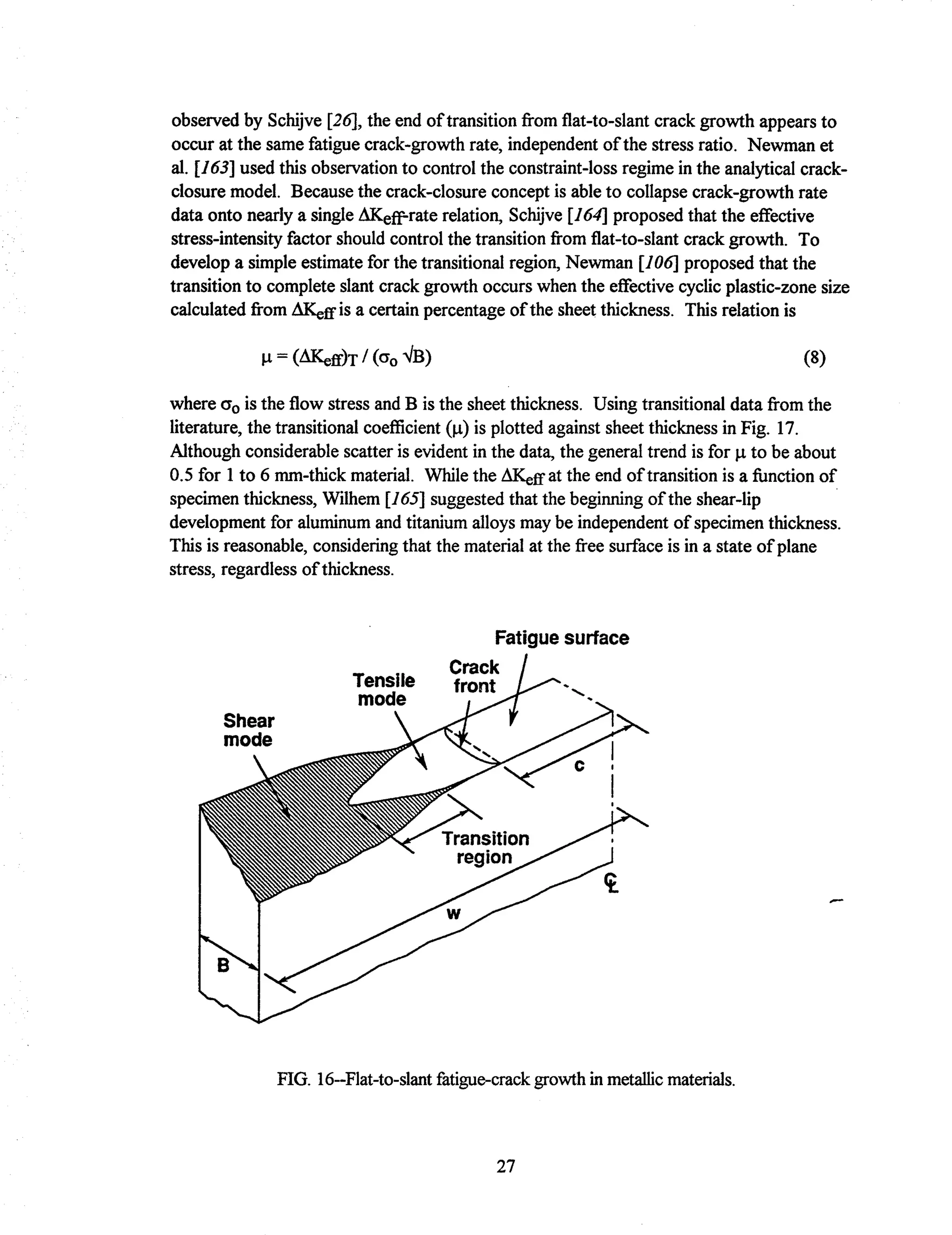 Nasa the merging of fatigue and fracture mechanics concepts | PDF