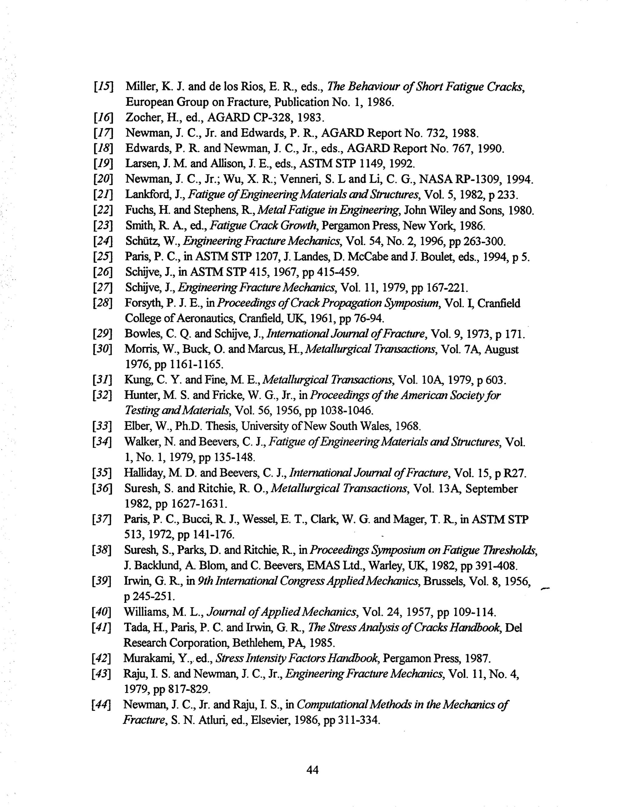 Nasa the merging of fatigue and fracture mechanics concepts | PDF