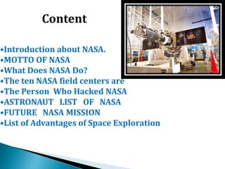 Nasa | PPTX | Space and Astronomy | Science