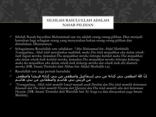 Nasab Nabi Muhammad SAW. dari Nabi Ibrahimpptx | PPTX