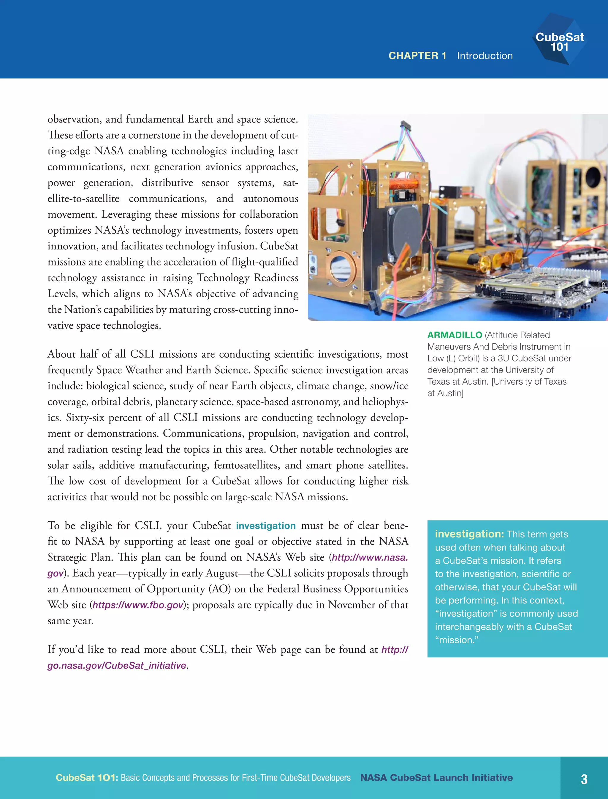 Nasa csli cubesat 101 | PDF