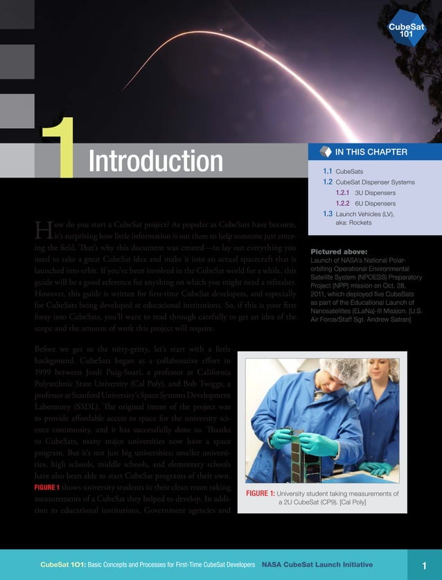 Nasa csli cubesat 101 | PDF | Space and Astronomy | Science