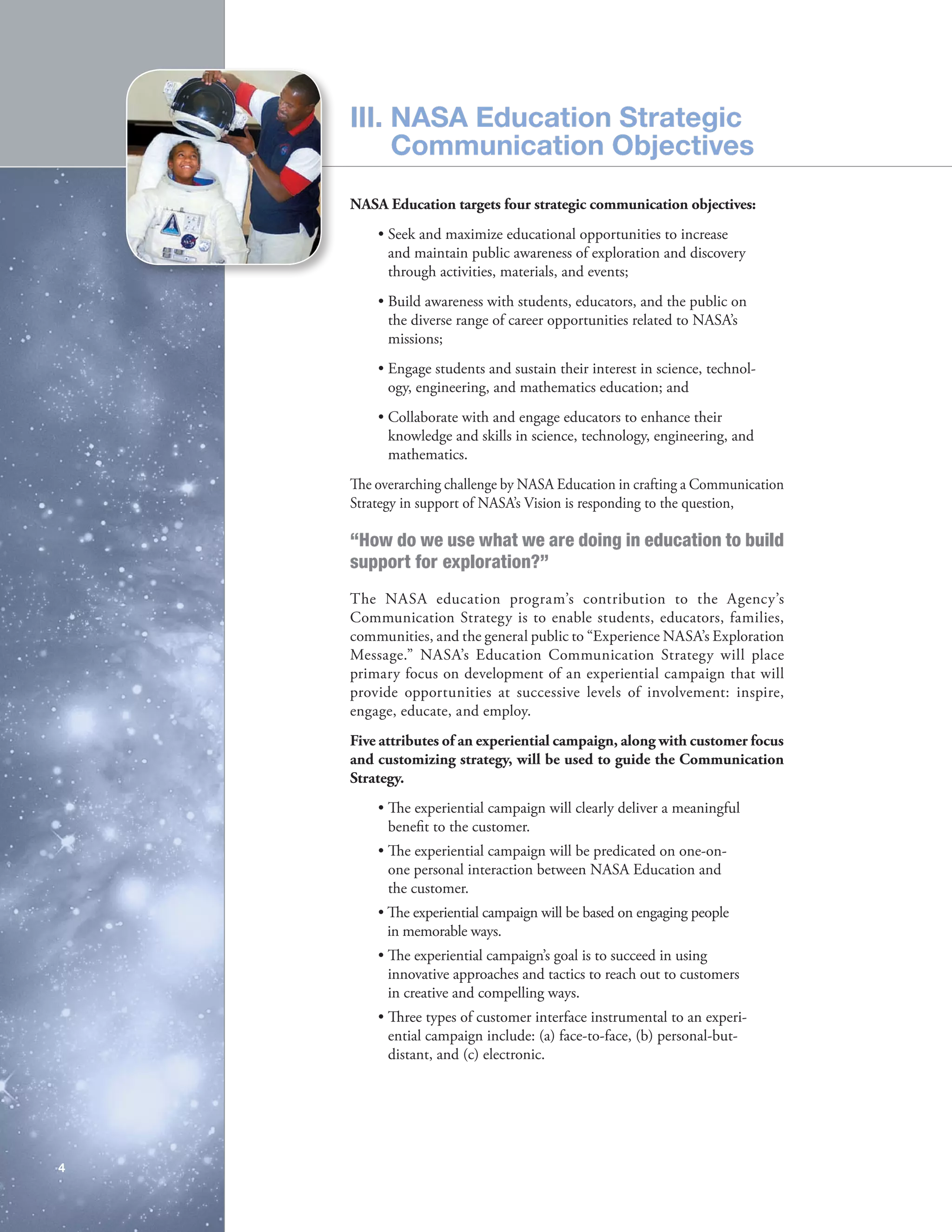 Nasa education communication strategy | PDF