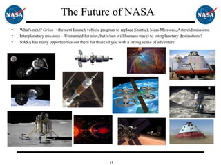 NASA Achievements - Past, Present and Future | PPT | Space and ...