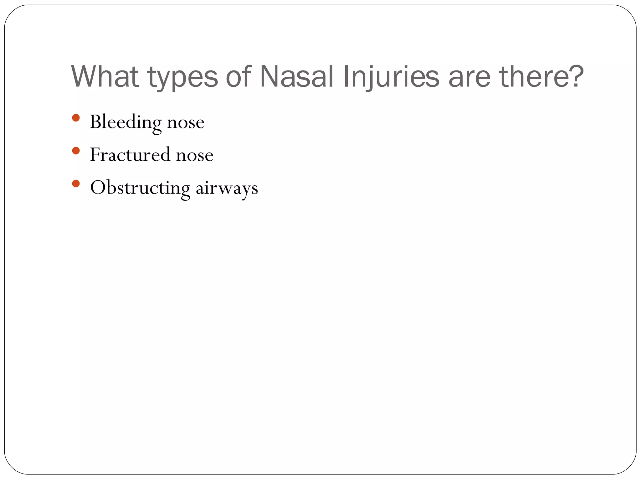 Nasal Fractures | PPT