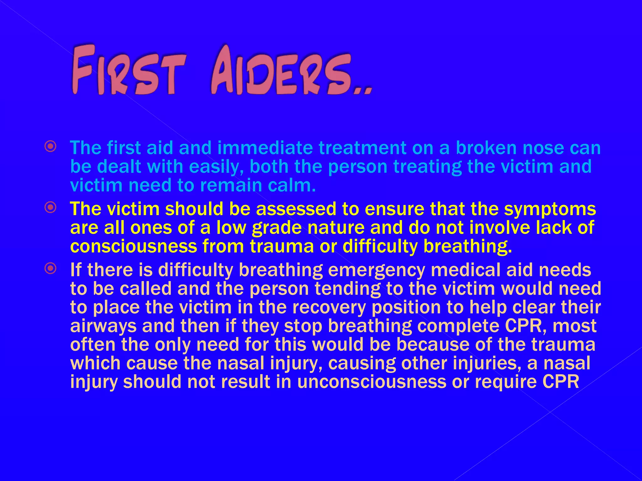 Nasal Injuries Ppt