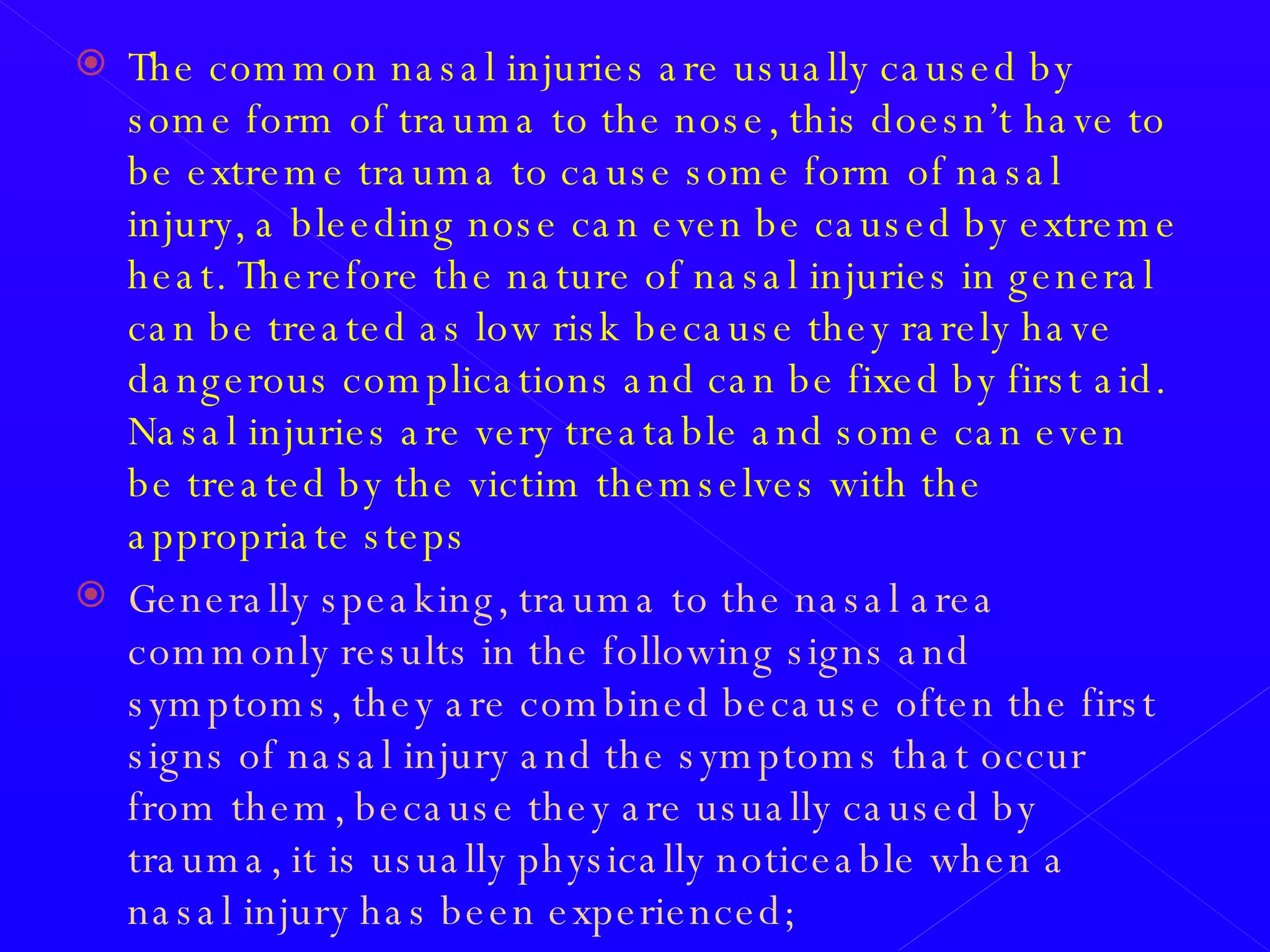 Nasal Injuries | PPT