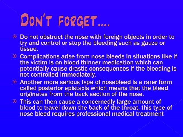 Nasal Injuries Ppt