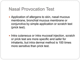 Nasal Allergy and Allied Conditions | PPTX