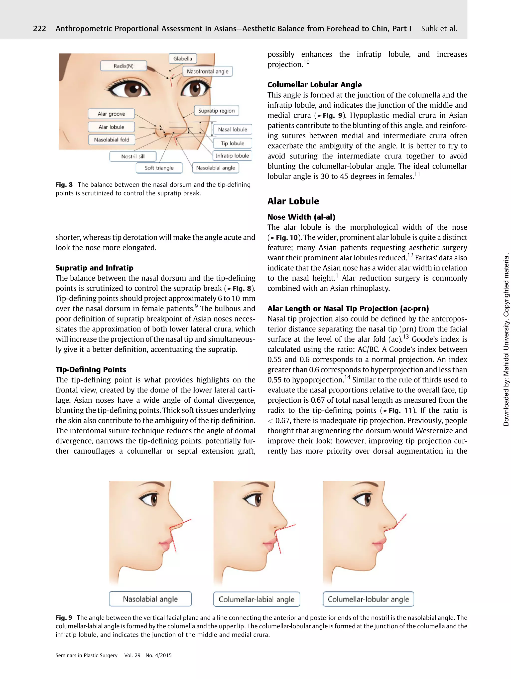 Nasal analysis and anatomy anthropometric proportional assessment in ...